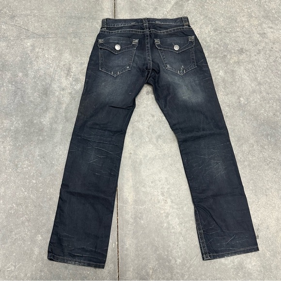 MEK | Jeans | Y2k Mek Denim Dark Faded Distressed Harbin Straight Leg ...